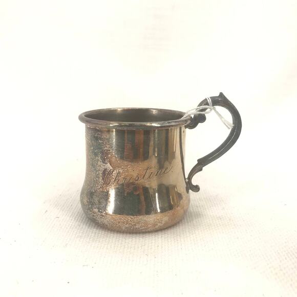 Vintage | Other | Antique Baby Cup Silver Plate Fp Copper 2 2 By 2 12 ...